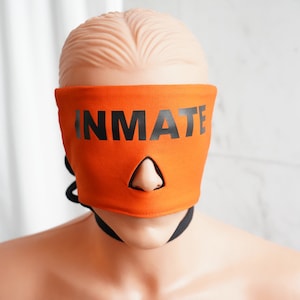 Blindfold for Inmate Prisoners - Face Mask / Sleep Mask / DDLG ...