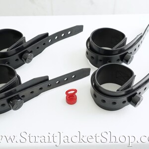 Rubber Wrist and Ankles Restraining Cuffs With Segufix Locks / Asylum ...