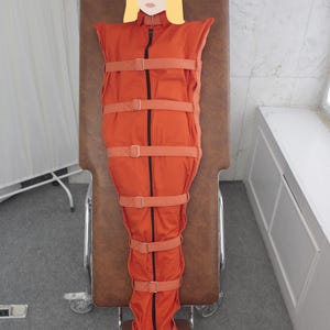 Orange Prison Sleep Sack Bondage Body Bag - Straitjacket Mummification ...