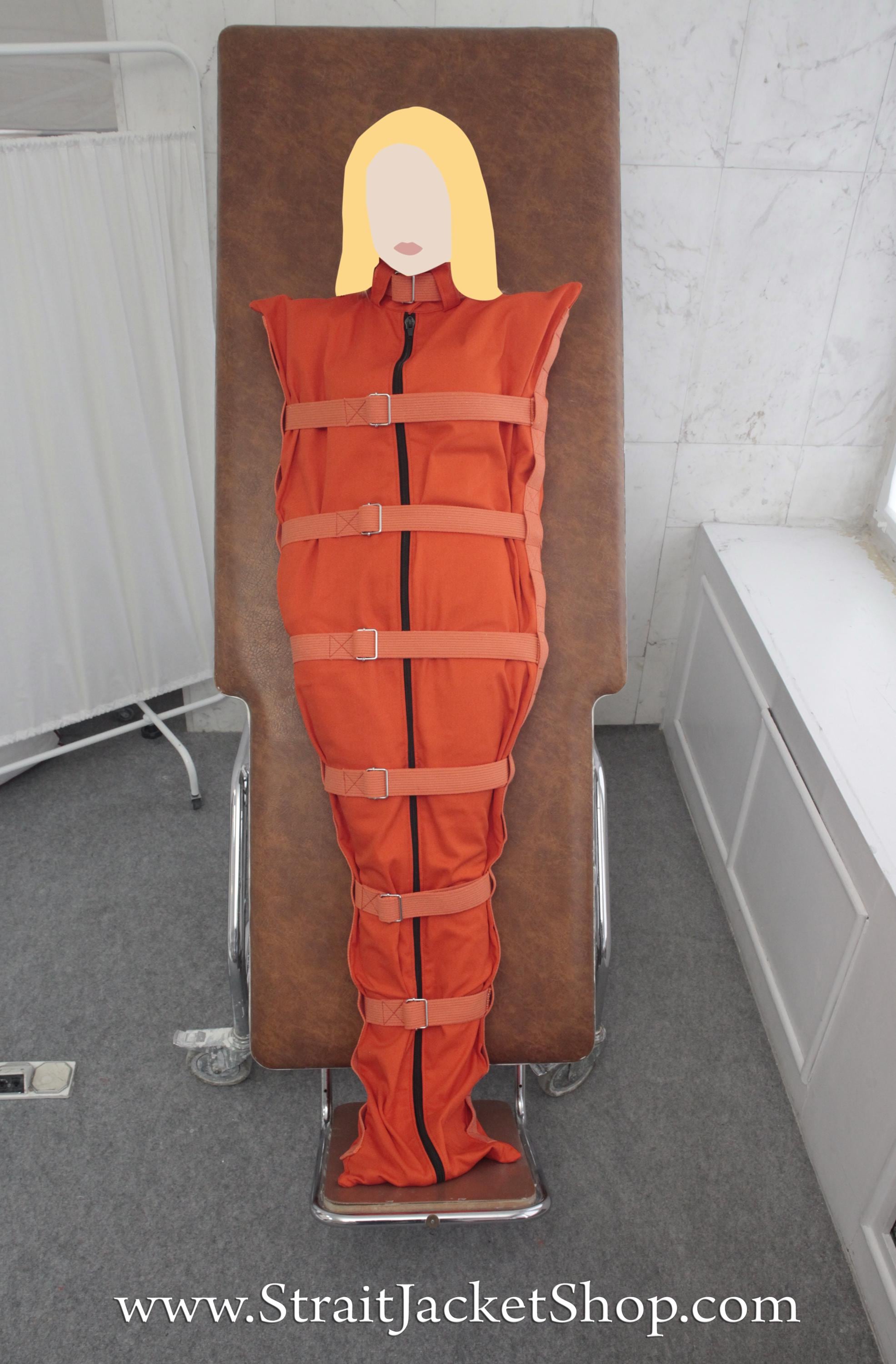 Orange Prison Sleep Sack Bondage Body Bag - Straitjacket Mummification ...