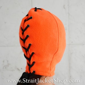 Orange Prison Bondage Straitjacket Mask / Laced / Zipper / Inmate ...