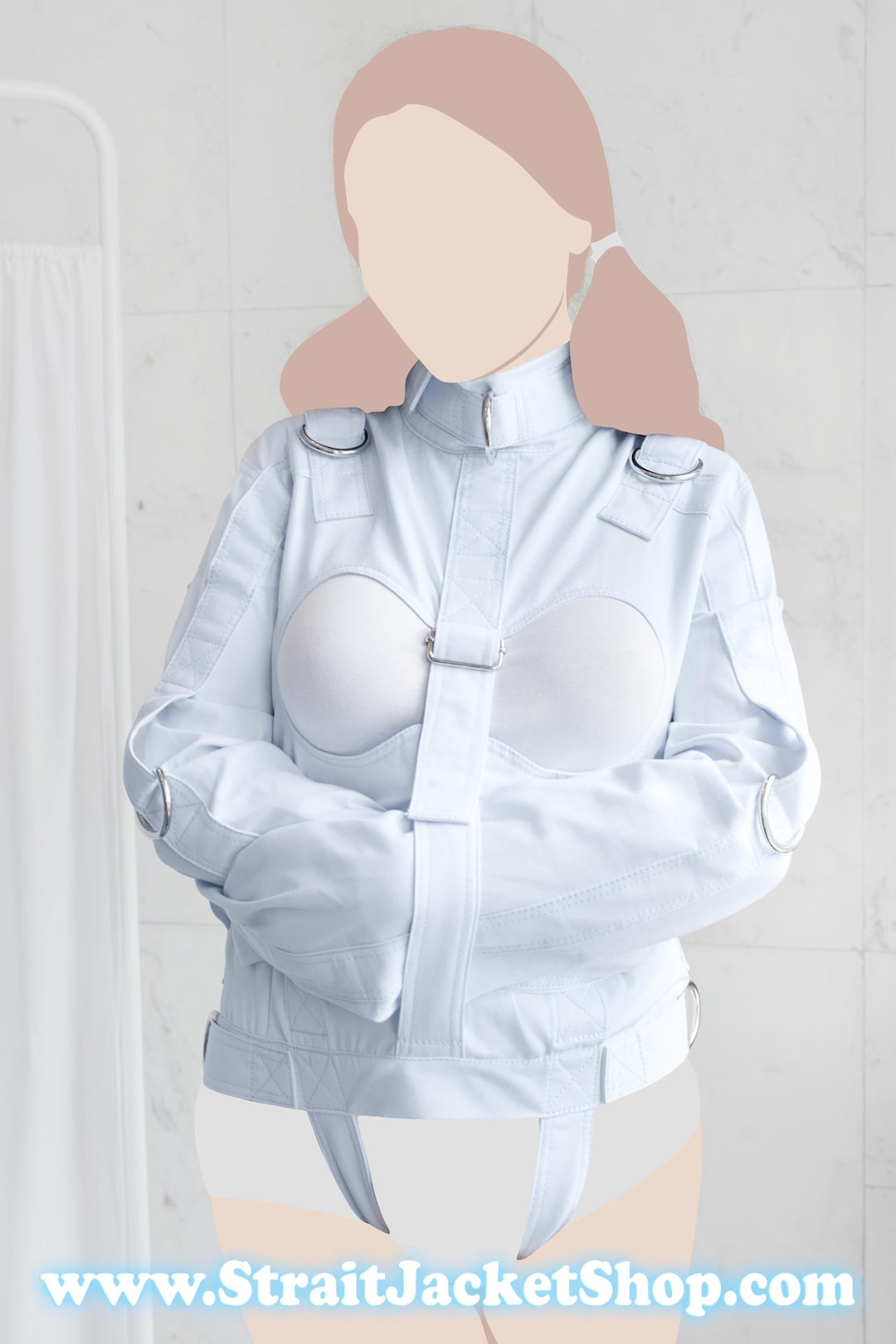 Blue Open Breast Straitjacket - Straitjacket for a Little / Adult Baby ...