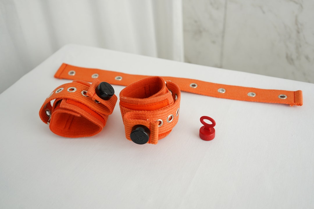 Orange Cuffs Restraints With Segufix Locks / Prison / Institutional ...