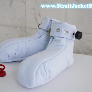 Blue Restraining Booties - Soft Padded Booties for Pupils / ABDL ...