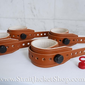 Leather Institutional Medical Asylum Restraints Wrist / Ankle Cuffs ...