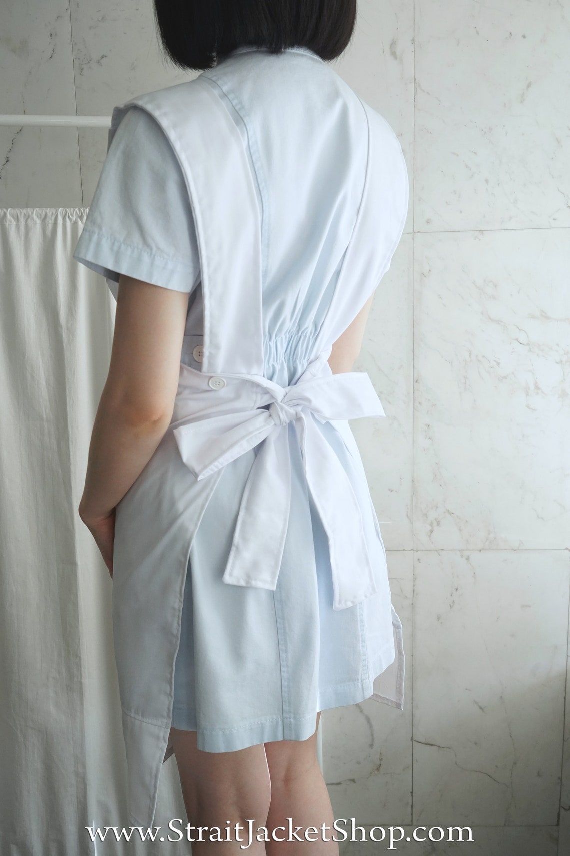 White Nurse Apron Made in Vintage Style Medical / Classical - Etsy UK