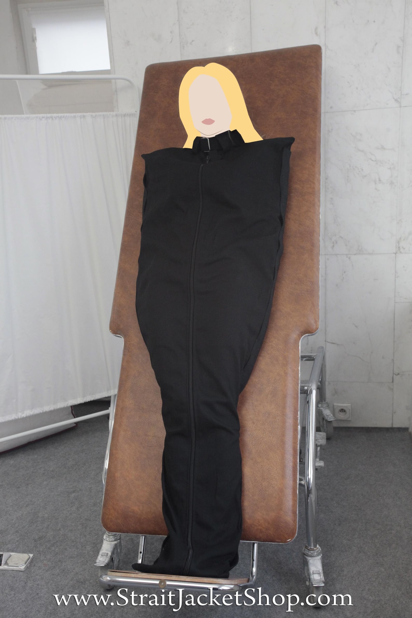 Black Sleep Sack Bondage Body Bag - Straitjacket Mummification / Asylum ...