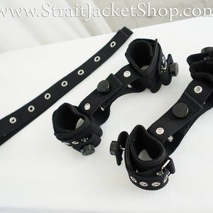 Set of Black Wrist and Ankle Cuffs Restraints With Segufix Locks ...