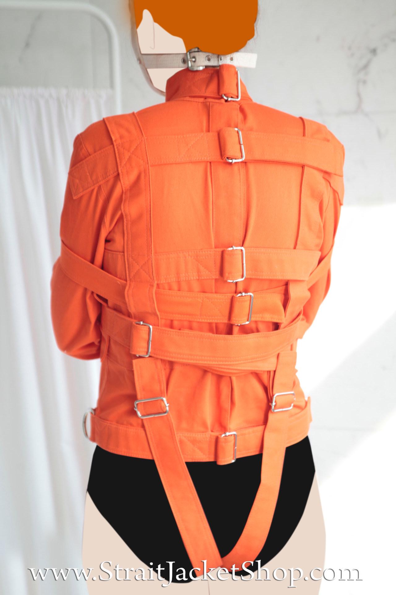 Orange Prison Straitjacket - Fully Functional Straitjacket Costume for ...