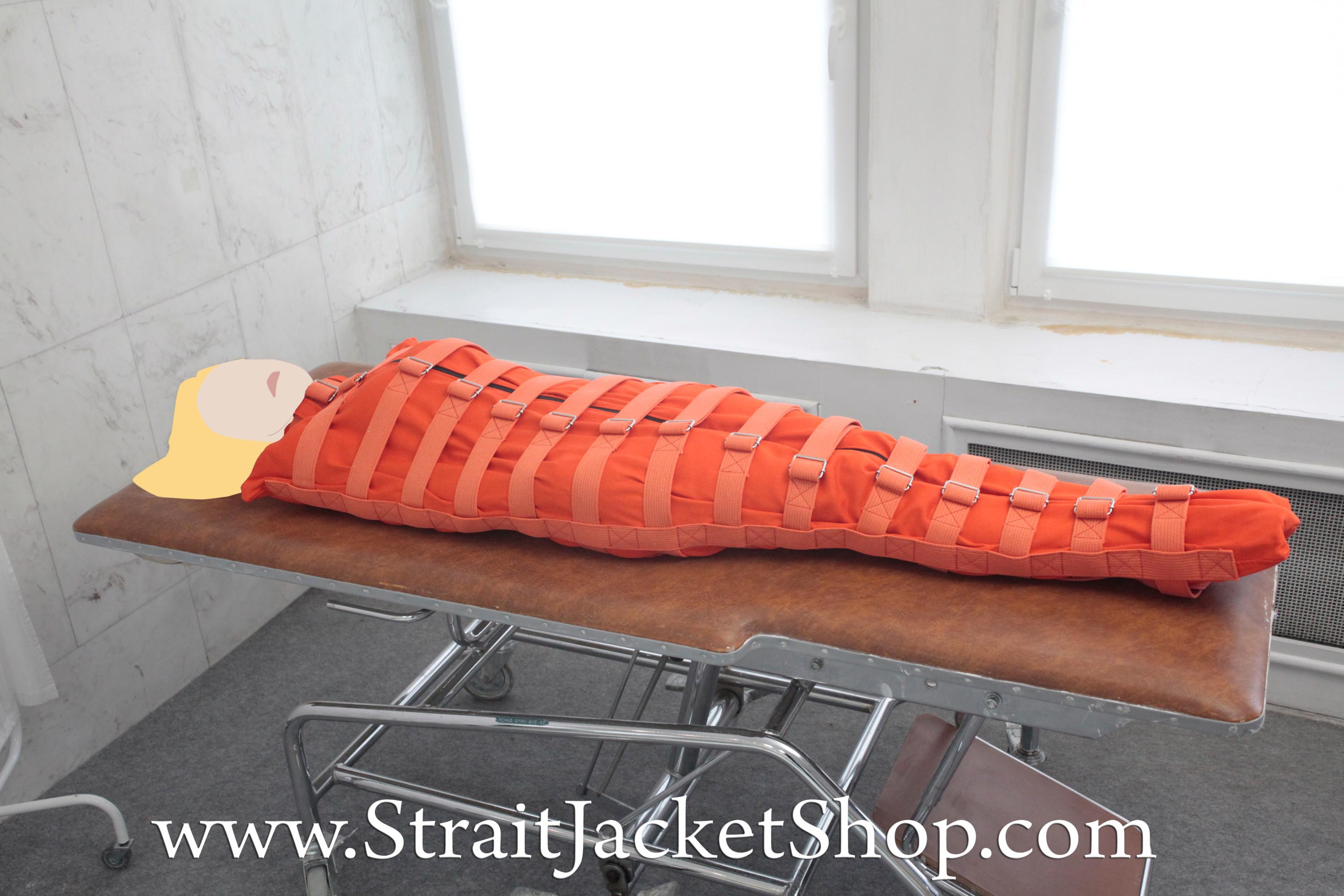Orange Prison Sleep Sack Bondage Body Bag - Straitjacket Mummification ...