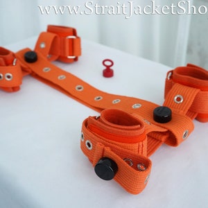 Set of Orange Wrist and Ankle Cuffs Restraints With Segufix Locks ...