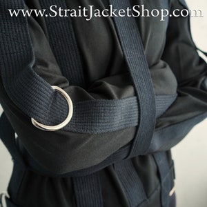 Black Straitjacket Costume - Fully Functional Straitjacket With Sides ...