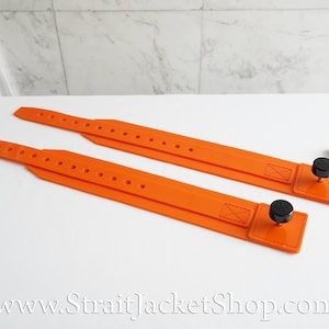 Orange PVC Institutional Prison Asylum Restraints Wrist / Ankle Cuffs ...