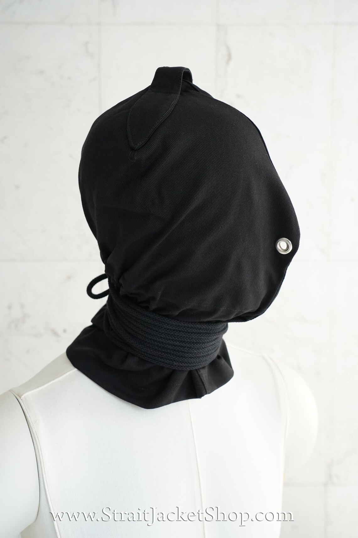 Black Bondage Hood - Straitjacket Heavy Duty Mask - Etsy
