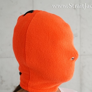 Orange Prison Bondage Straitjacket Mask / Laced / Zipper / Inmate ...