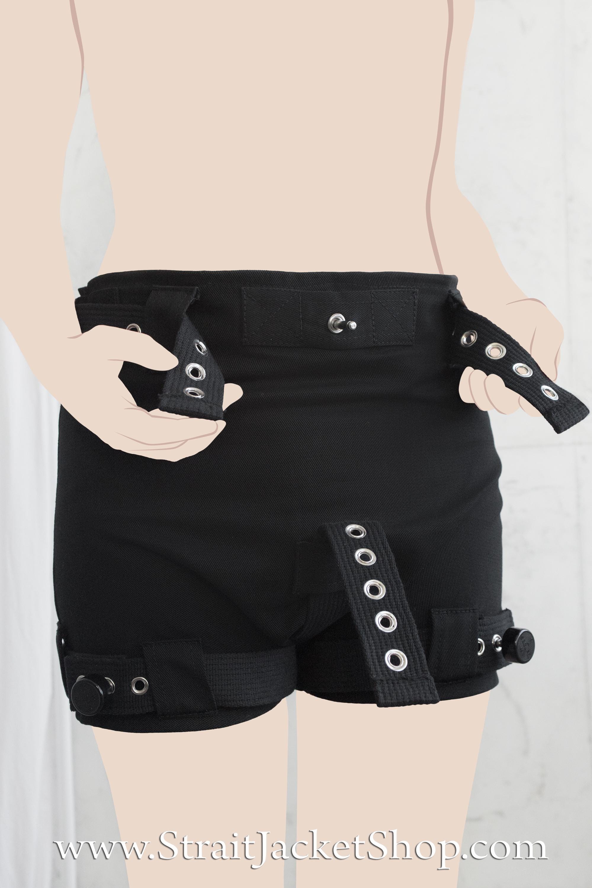 Black Heavy Duty Lockable Diaper Cover Pants - Anti Diaper Removal ...