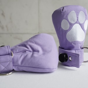 P.A.W.S. Orange Safety Mittens - Bondage Soft Padded Mittens for Animal ...