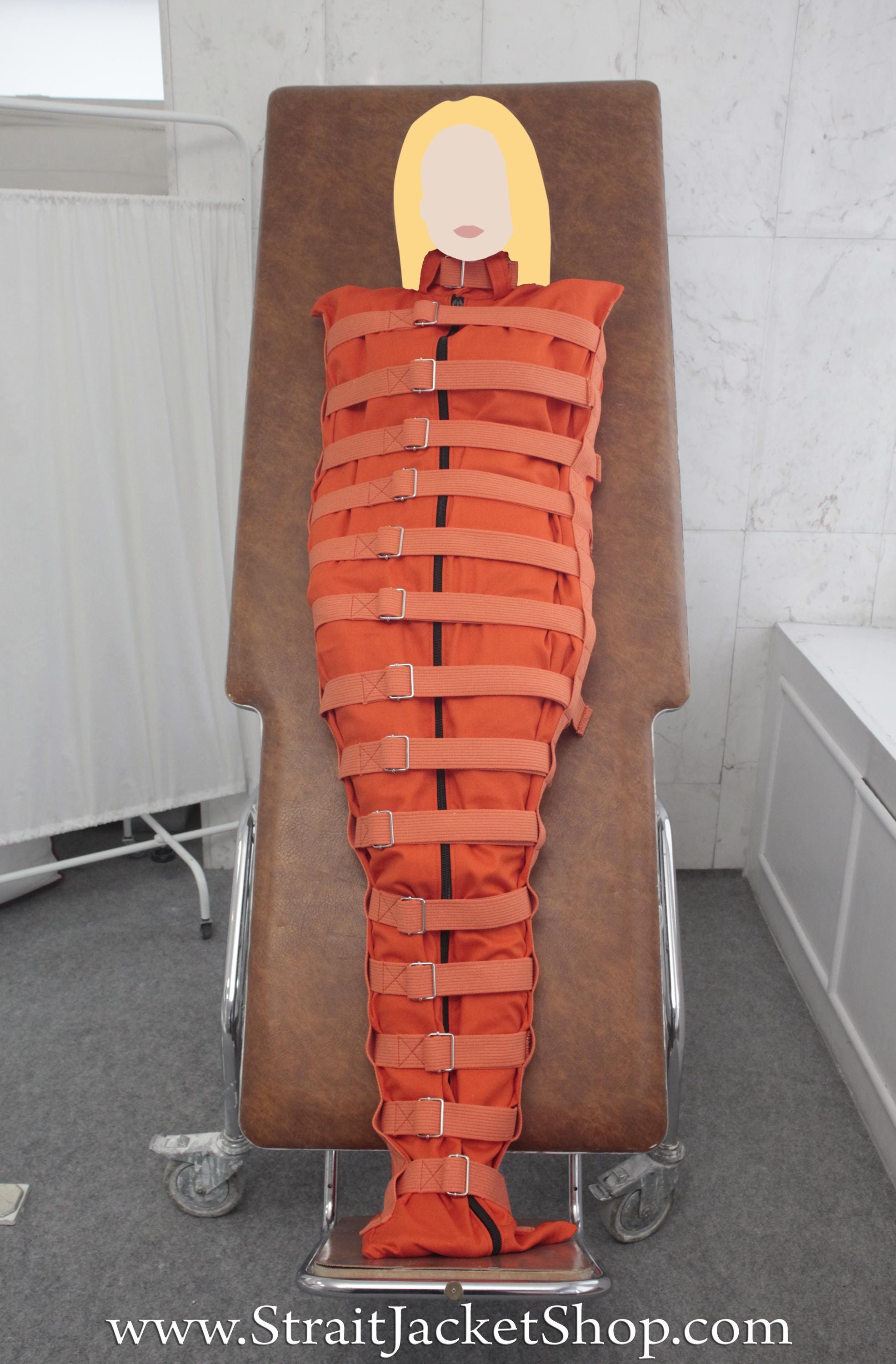 Orange Prison Sleep Sack Bondage Body Bag - Straitjacket Mummification ...