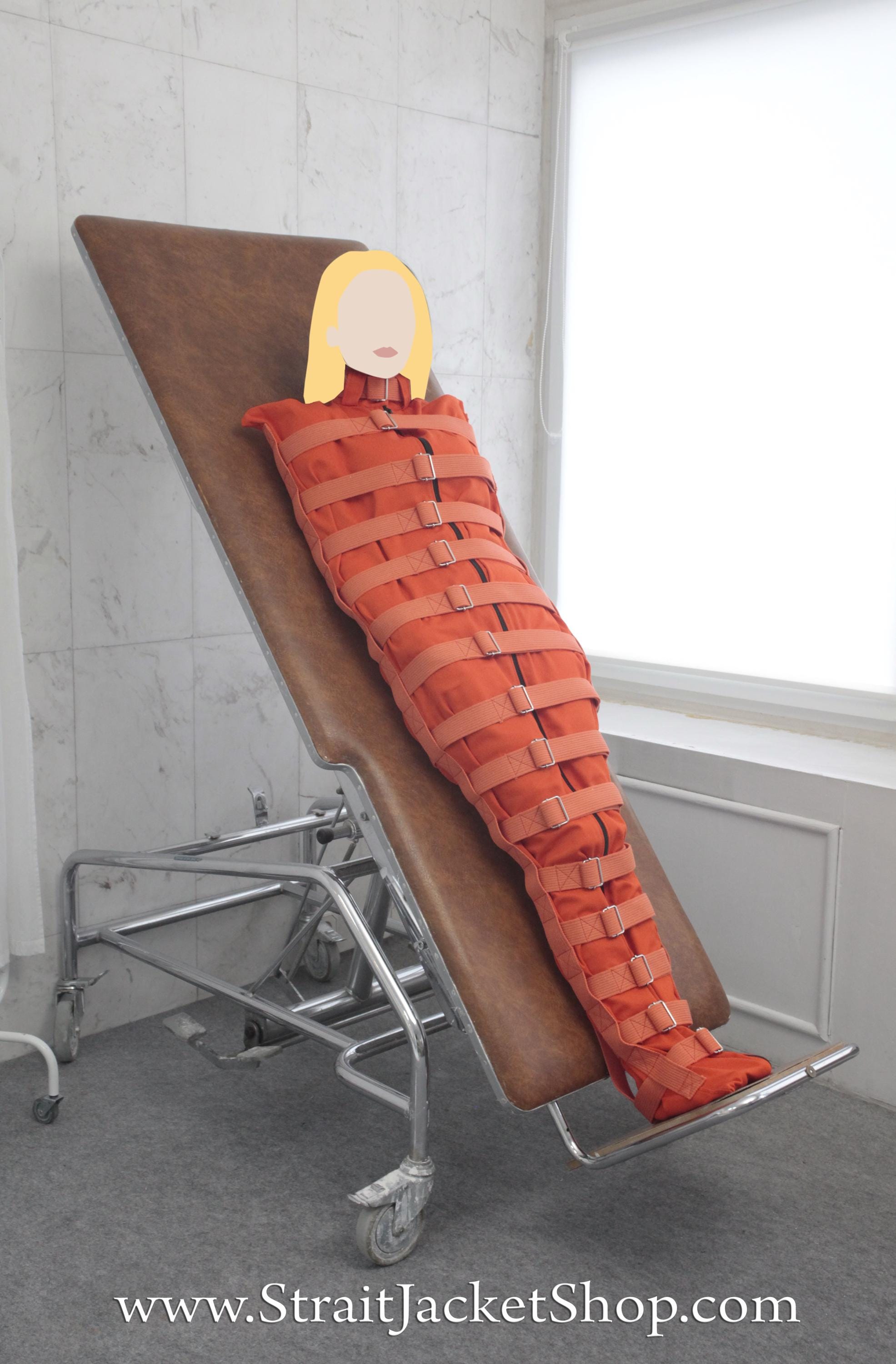 Orange Prison Sleep Sack Bondage Body Bag - Straitjacket Mummification ...