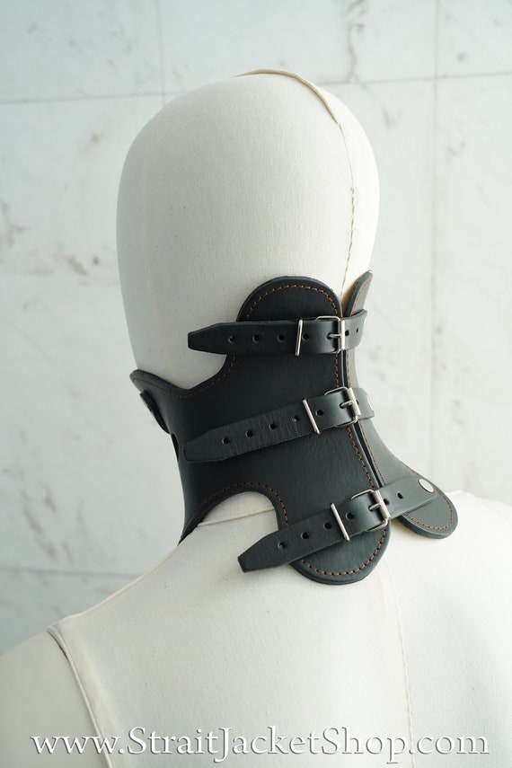 Black Leather Orthopedic Esque Posture Collar Neck Brace - Etsy UK