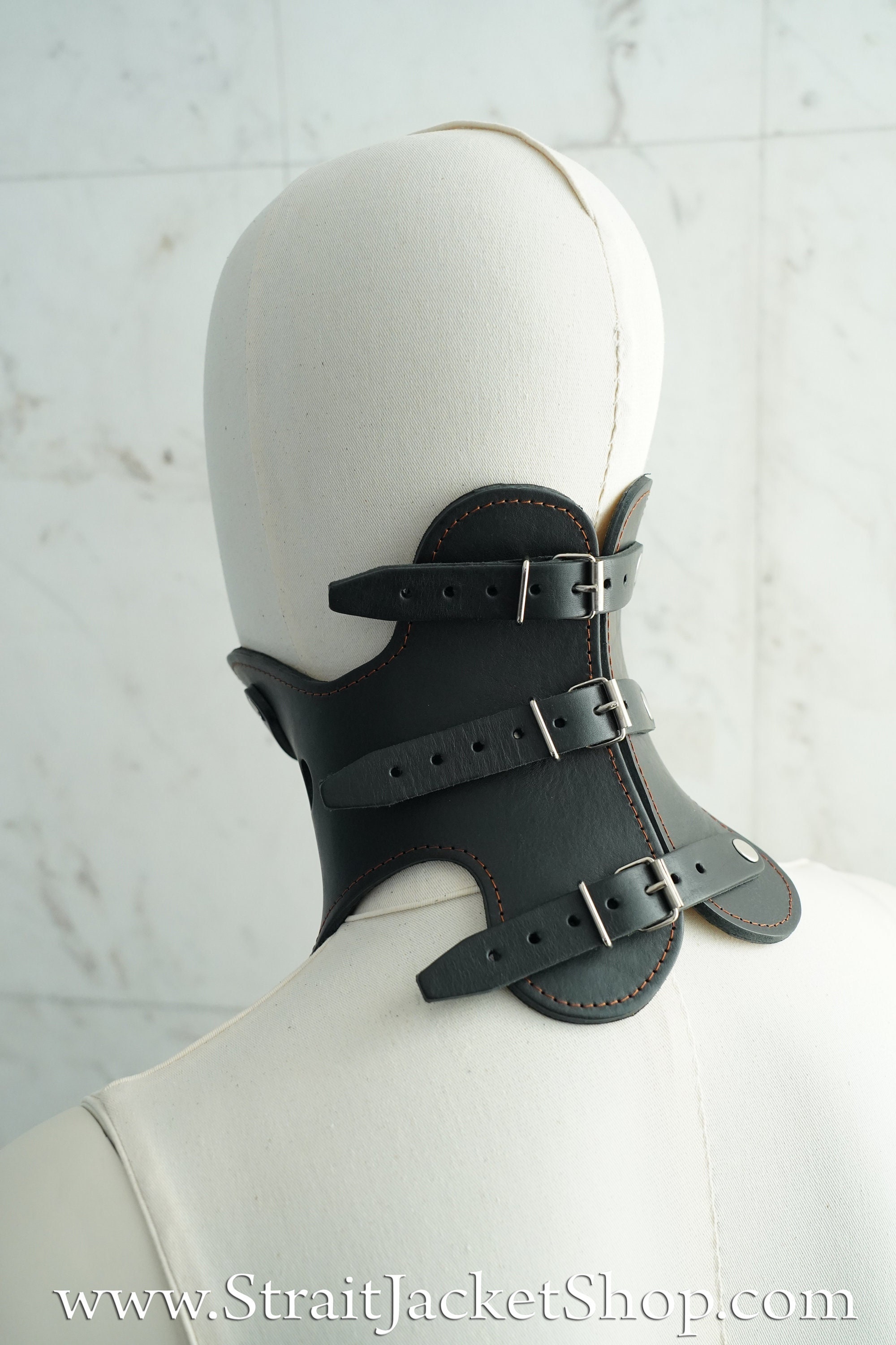 Black Leather Orthopedic Esque Posture Collar Neck Brace - Etsy