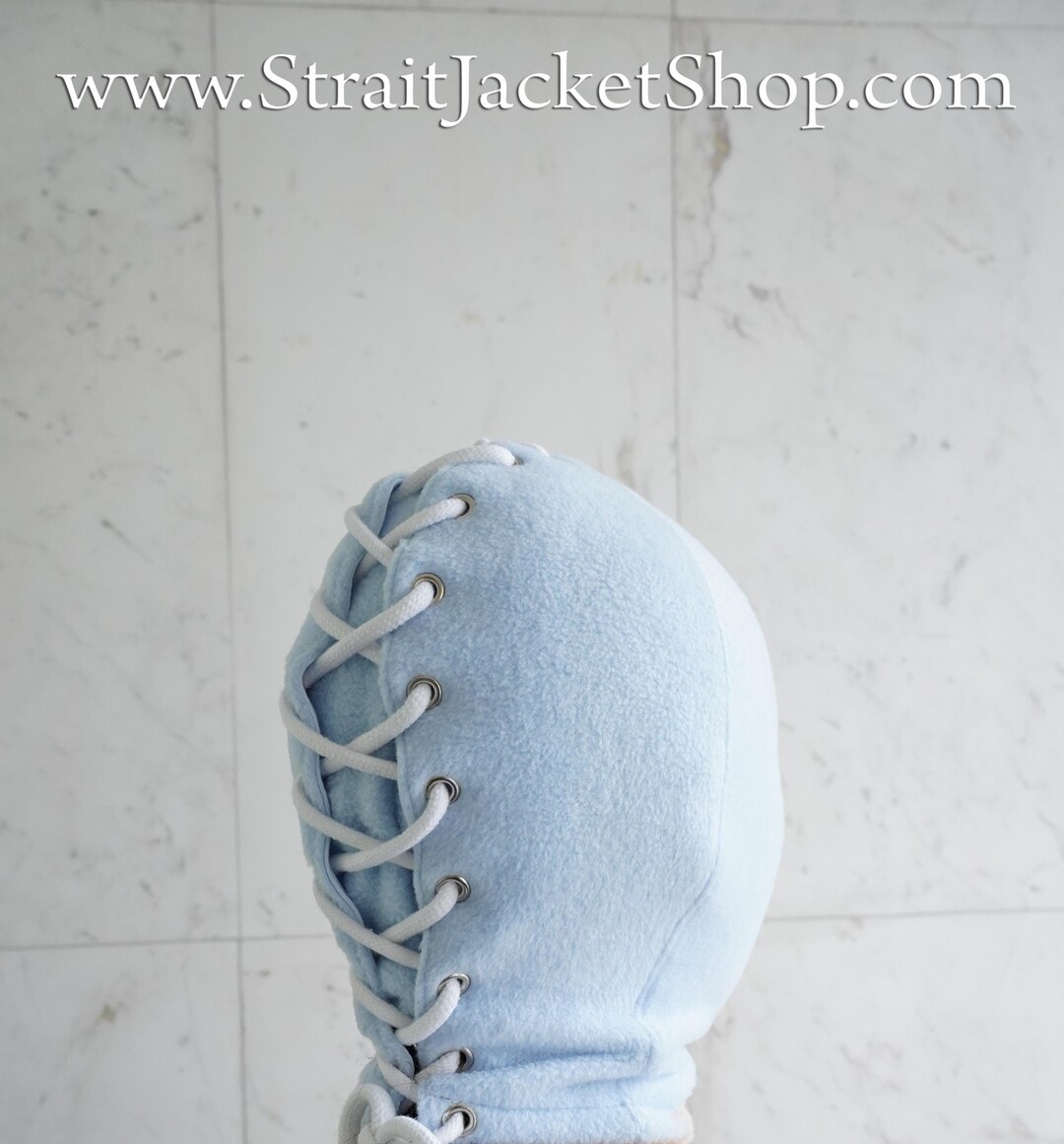 Blue Timeout Mask - Blindfold Baby Blue / ABDL / Restraining Face Hood ...