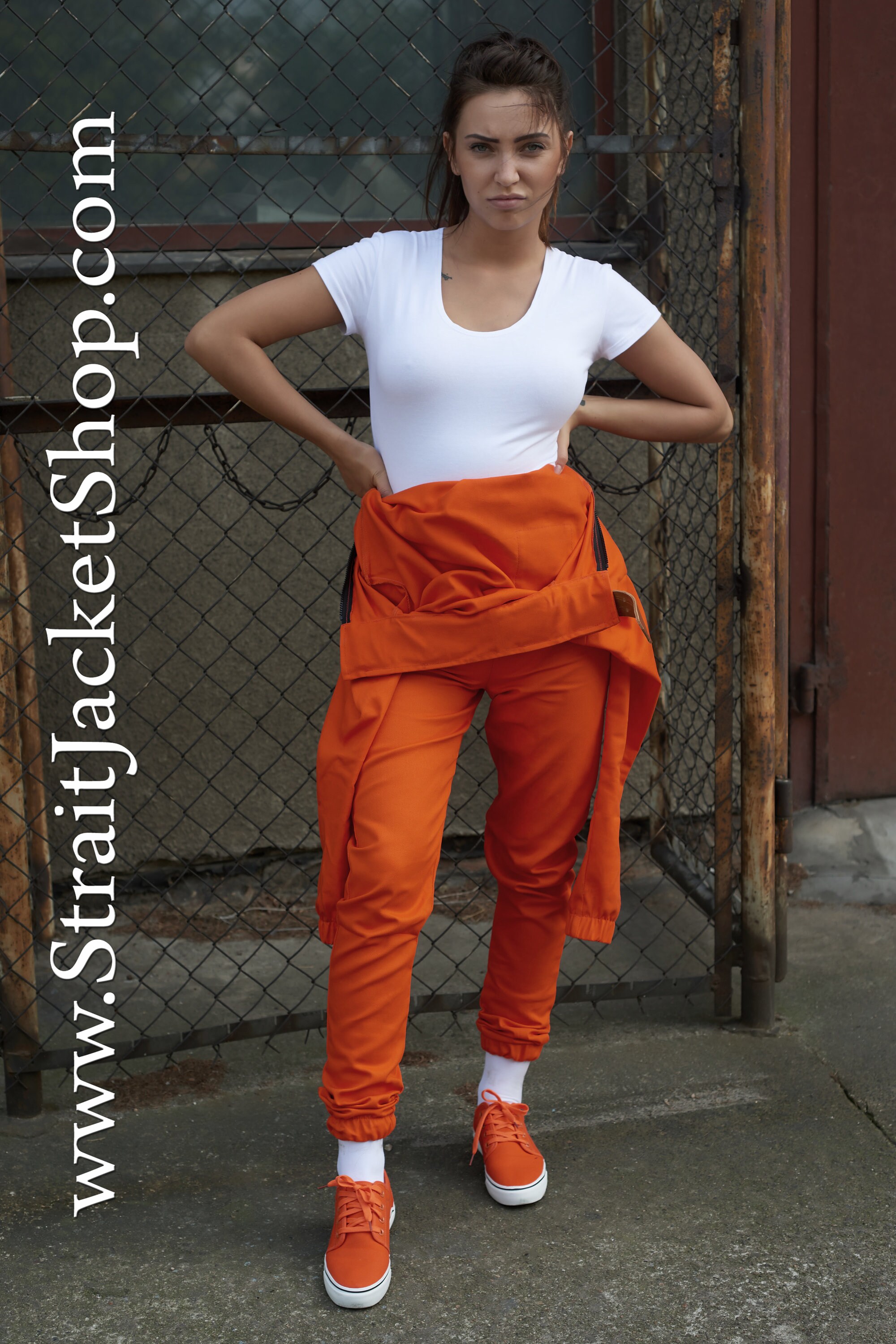 Prisoner Orange Jumpsuit With Neck Collar Restraining / BDSM - Etsy UK