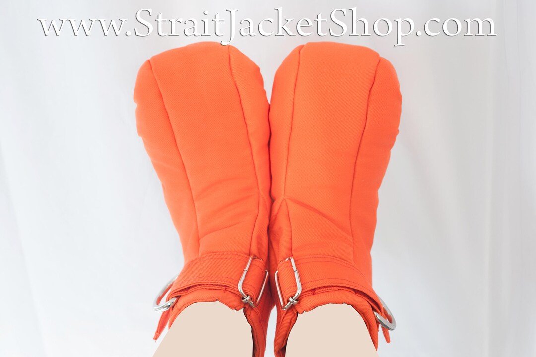Prison Restraining Booties - Orange Soft Padded Booties for Prisoners ...
