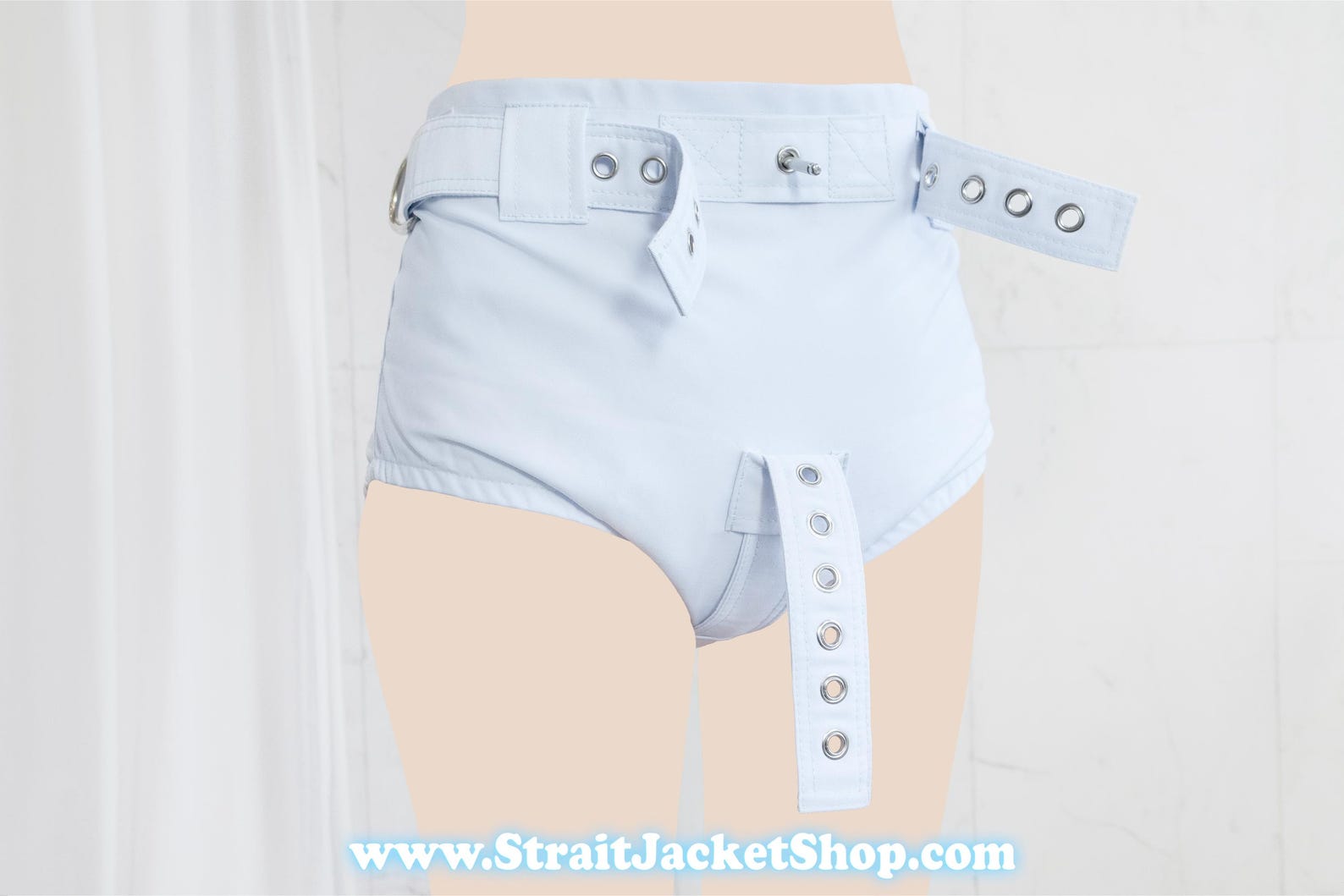 Blue Lockable Diaper Cover Pants - Anti Diaper Removal / Restraining ...
