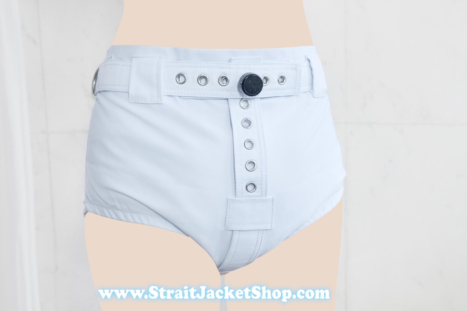 Blue Lockable Diaper Cover Pants - Anti Diaper Removal / Restraining ...