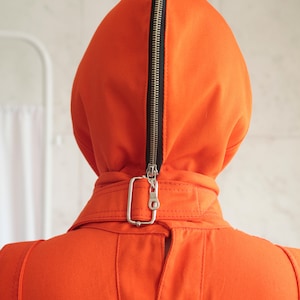 Orange Prison Bondage Straitjacket Mask / Laced / Zipper / Inmate ...