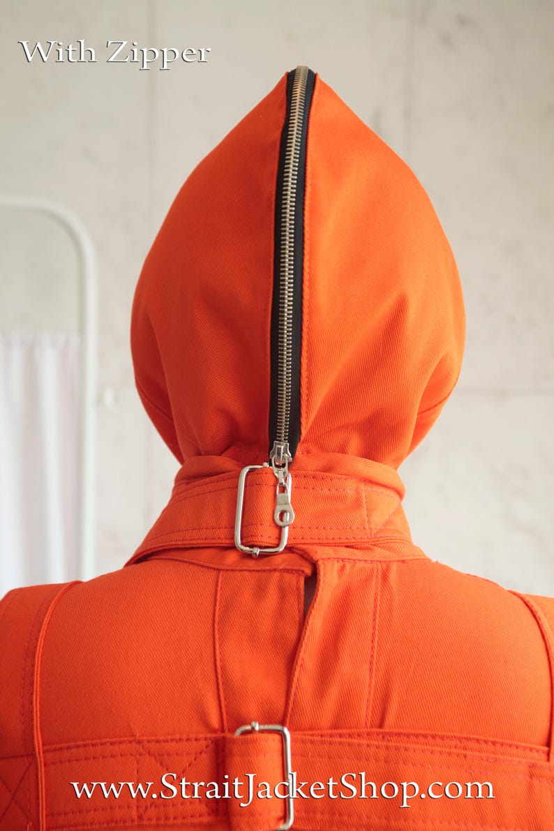 Orange Prison Bondage Straitjacket Mask / Laced / Zipper / - Etsy