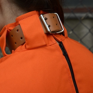 Prisoner Orange Jumpsuit With Neck Collar Prison / Imprisonment ...