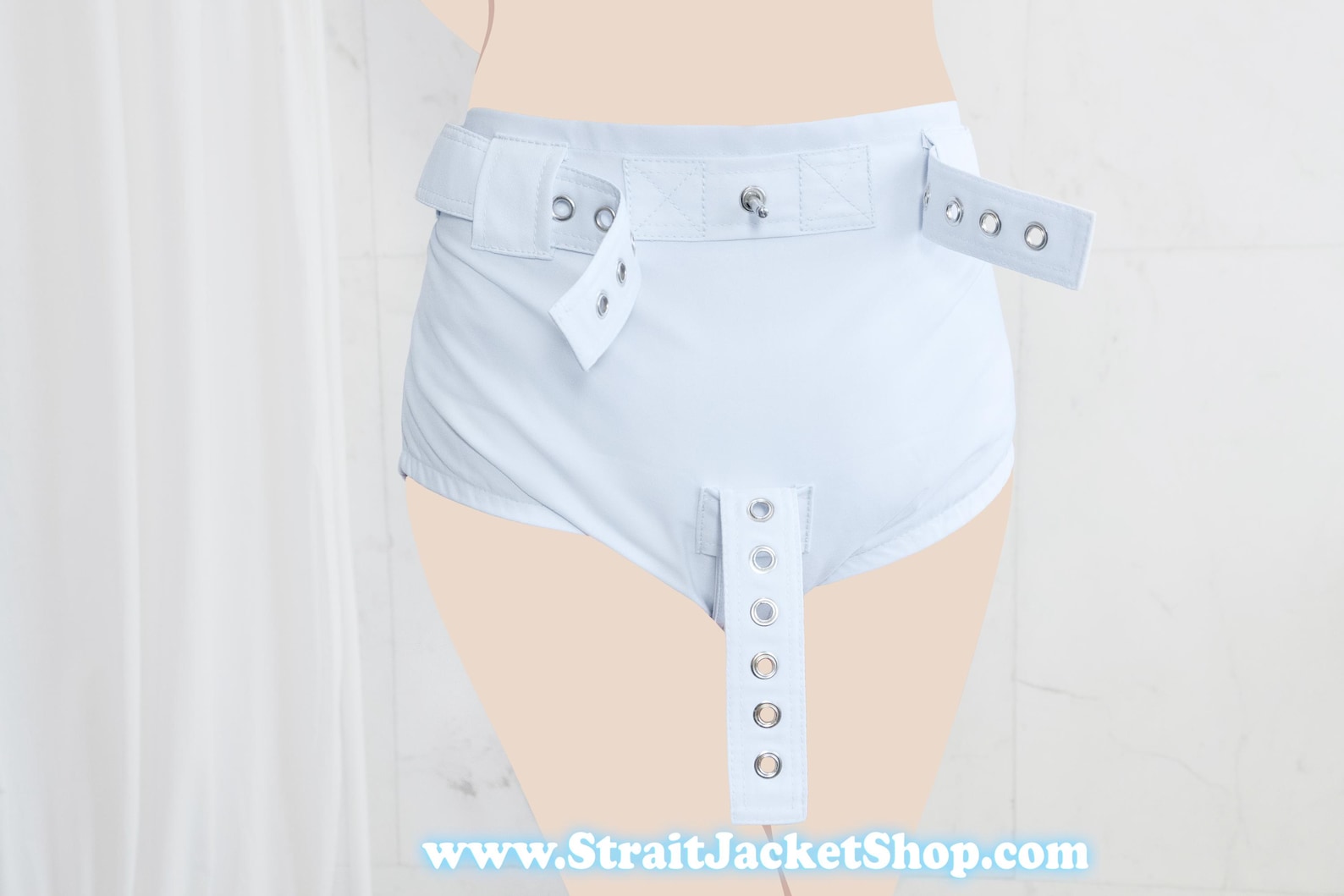 Blue Lockable Diaper Cover Pants - Anti Diaper Removal / Restraining ...