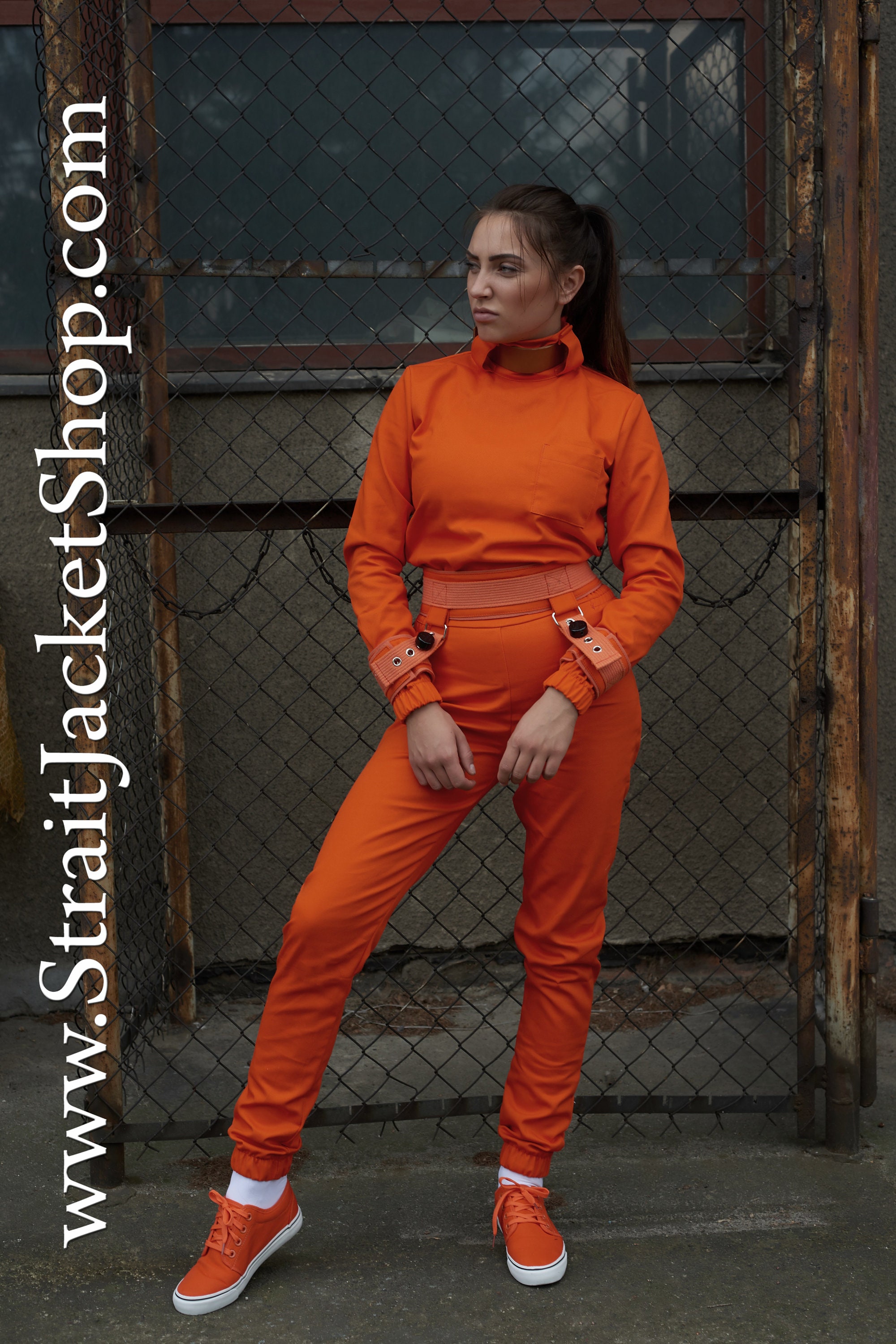 Prisoner Orange Jumpsuit With Neck Collar Restraining / BDSM - Etsy