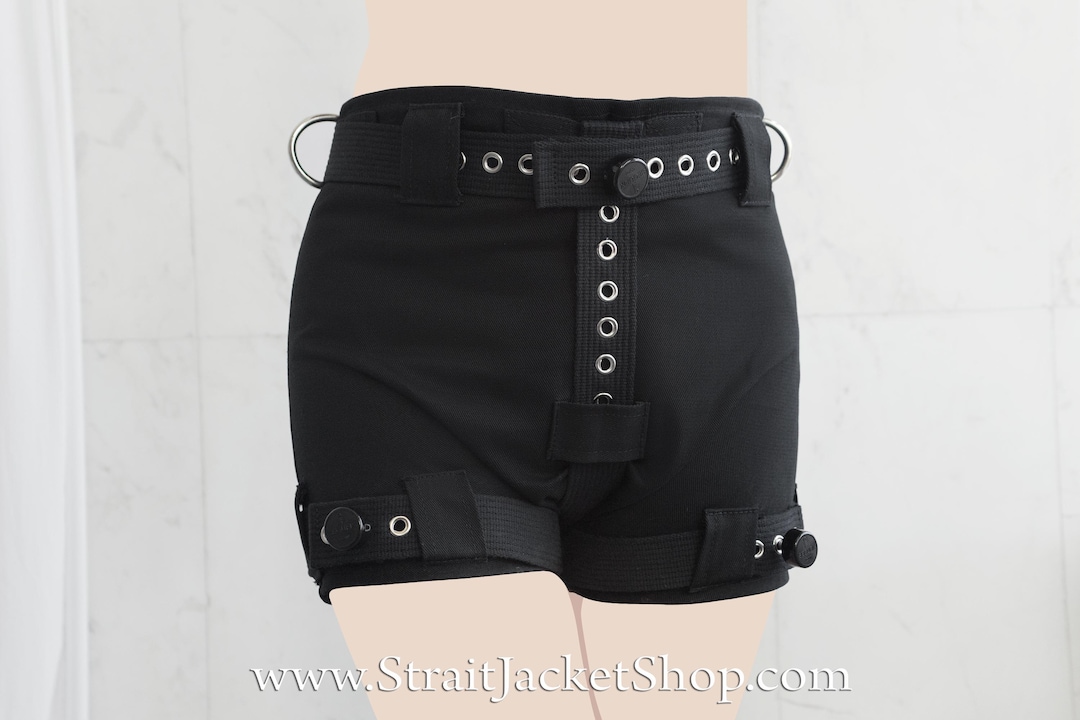 Black Heavy Duty Lockable Diaper Cover Pants - Anti Diaper Removal ...
