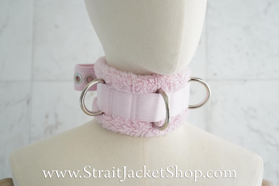 Pink Neck Collar With Soft Fleece - Lockable With Segufix Lock Posture ...