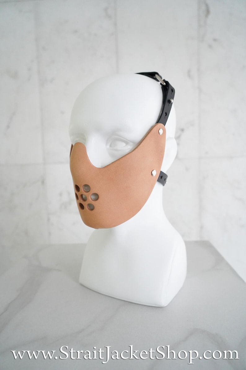 Asylum Leather Face Muzzle - Hannibal Lecter Mask / Anti-bite Muzzle ...