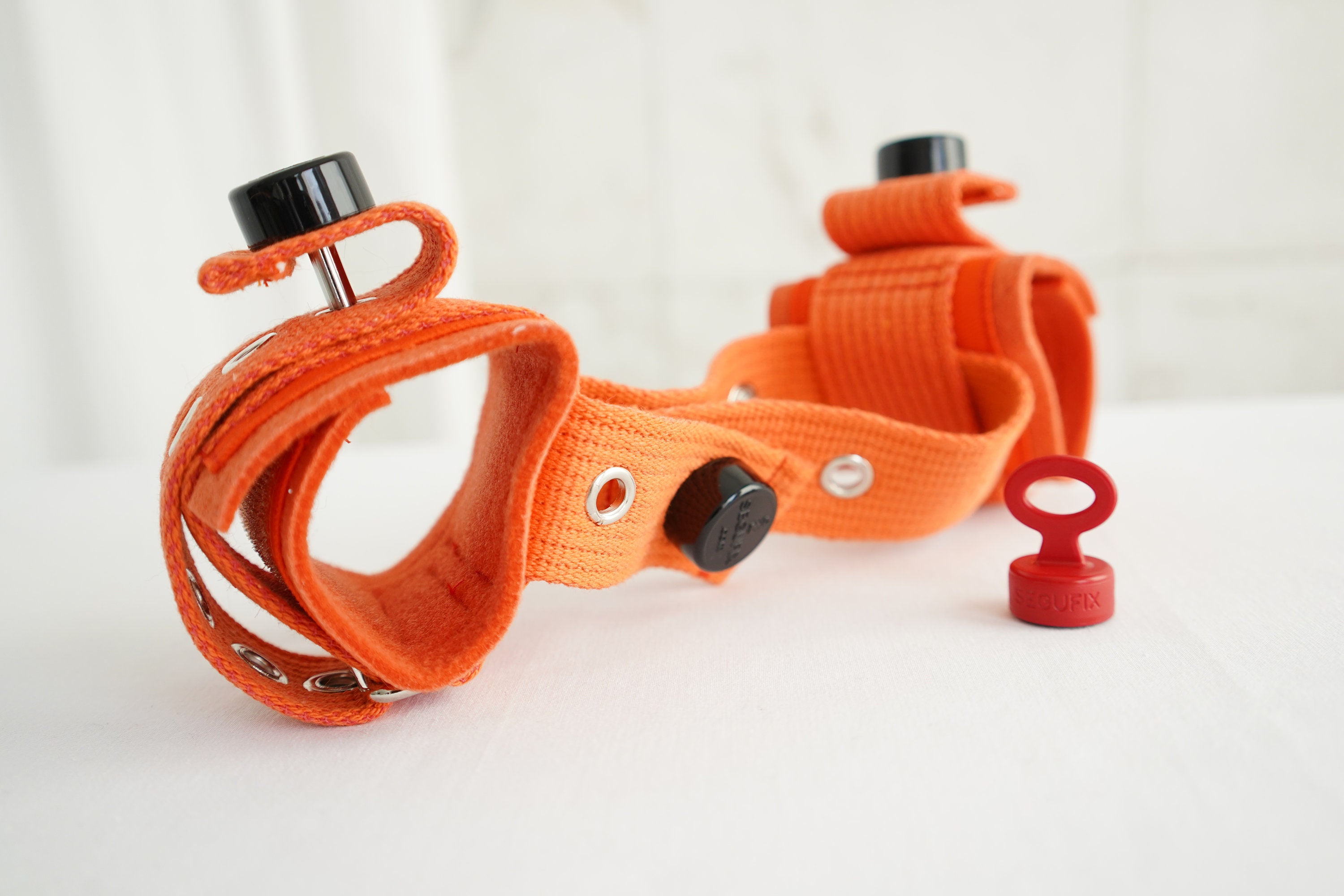 Orange Cuffs Restraints With Segufix Locks / Prison / Institutional ...