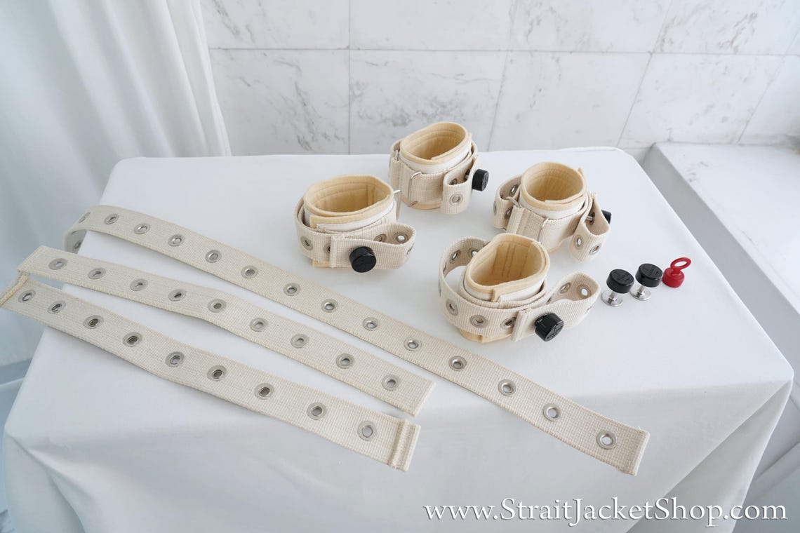 Set of Wrist and Ankle Cuffs Restraints With Segufix Locks / Asylum ...