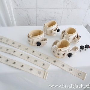 Set of Wrist and Ankle Cuffs Restraints With Segufix Locks / Asylum ...
