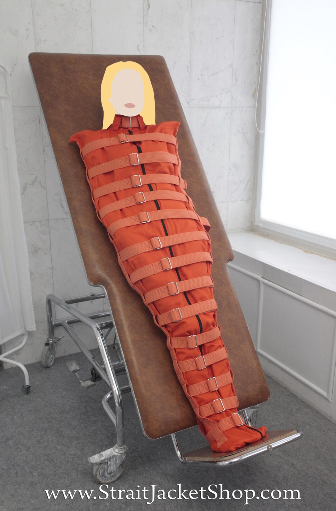 Orange Prison Sleep Sack Bondage Body Bag - Straitjacket Mummification ...