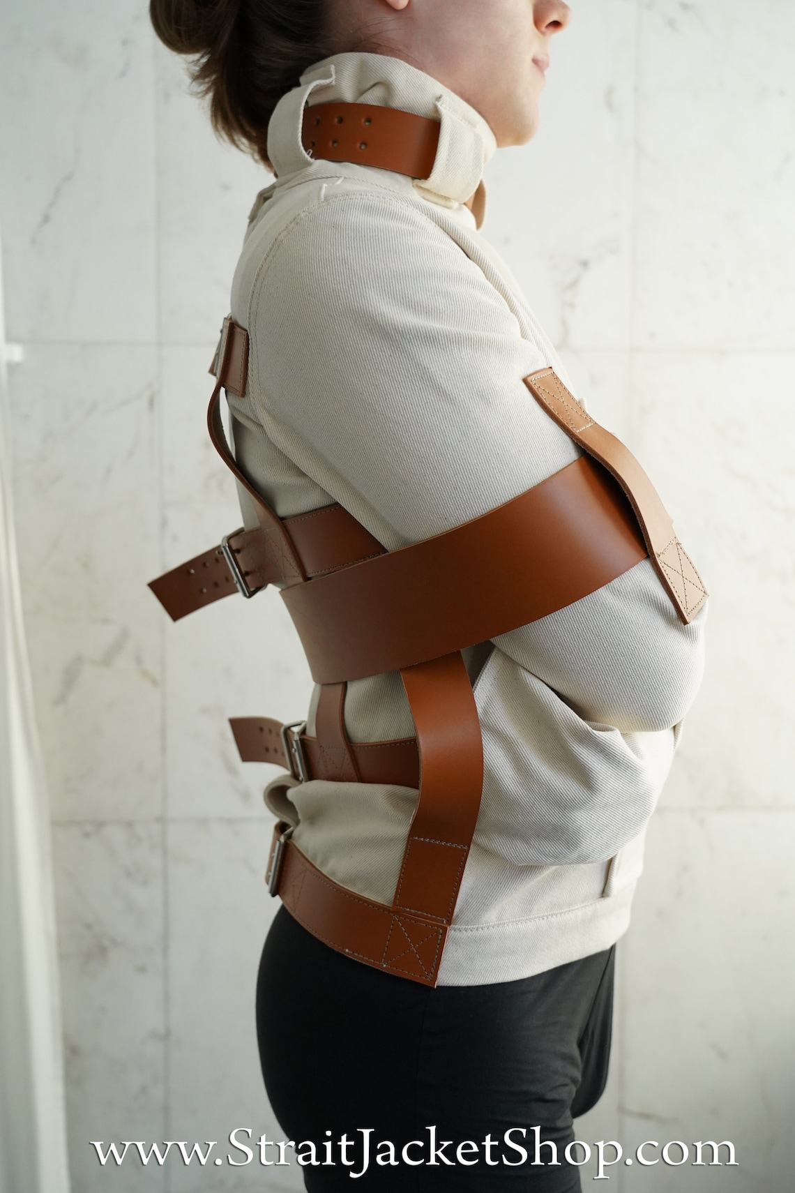 Klassische Zwangsjacke mit Ledergürteln Classic Restraining - Etsy.de
