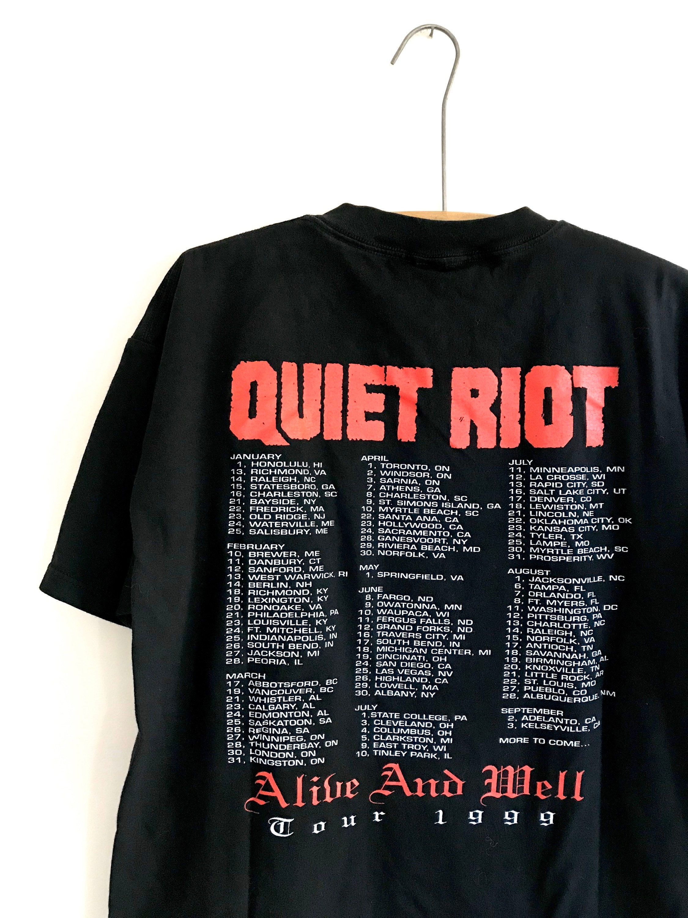 Vintage RARE Quiet riot 1999 alive and well tour t shirt | Etsy