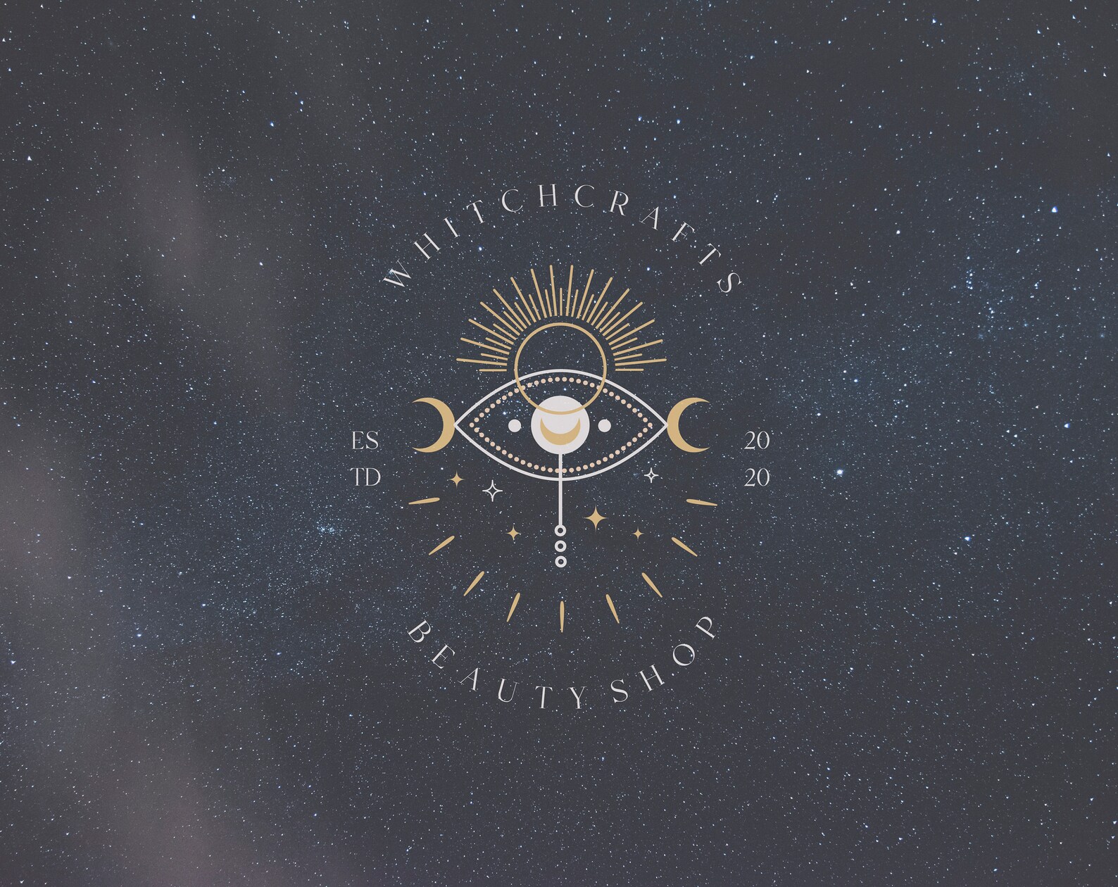 Witchcraft Moon 2 colors Logo Simple logo design Witch | Etsy