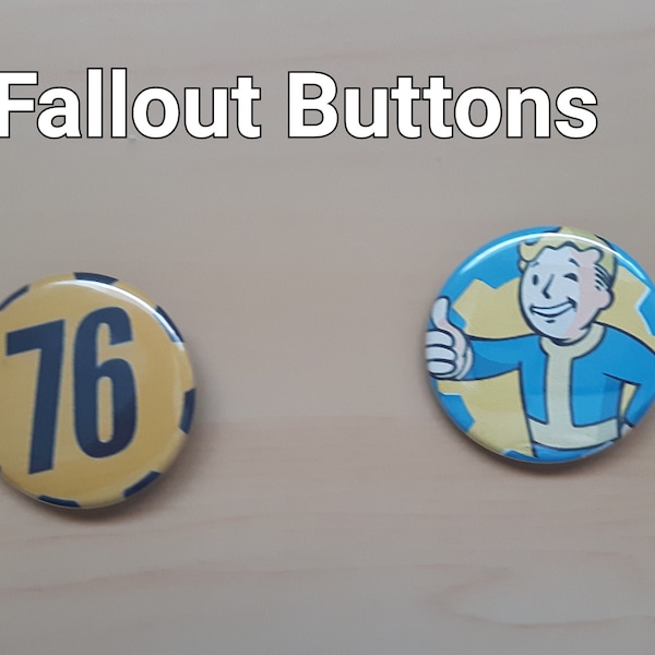 Fallout Button Pins - Etsy