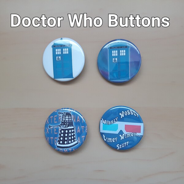 Doctor Who Buttons - Etsy