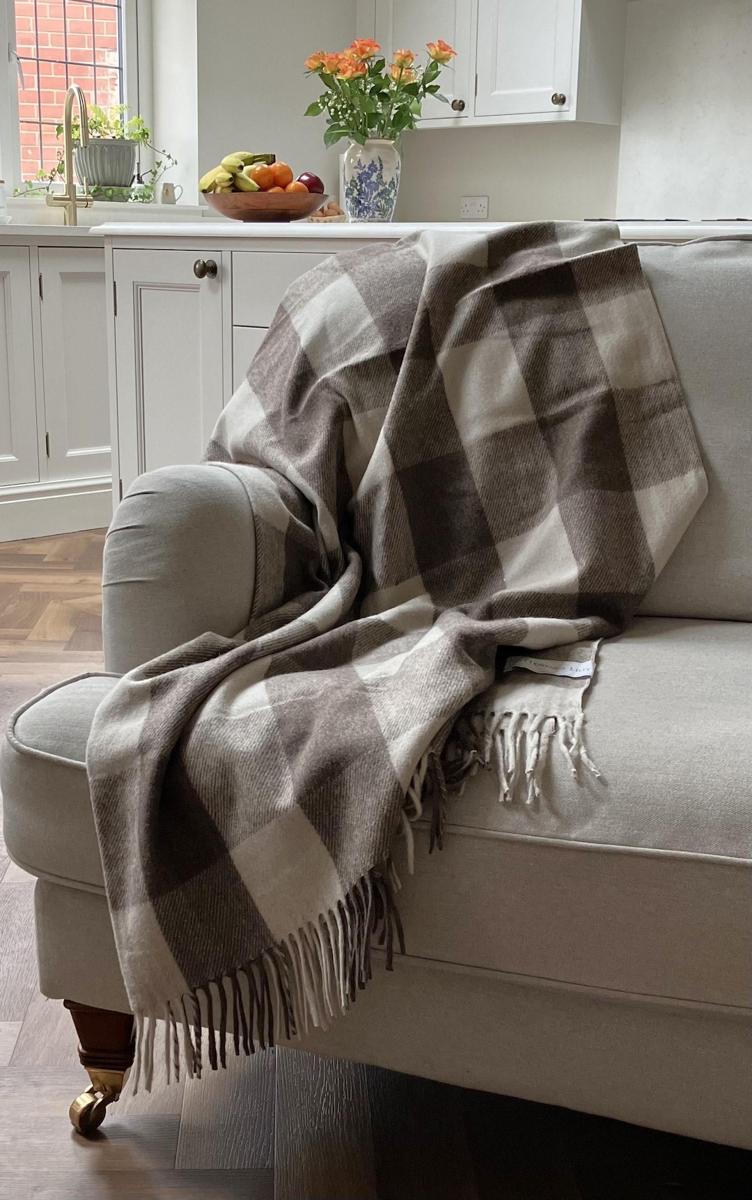Jacob Check Recycled Wool Blanket/throw by Florence Lilly - Etsy