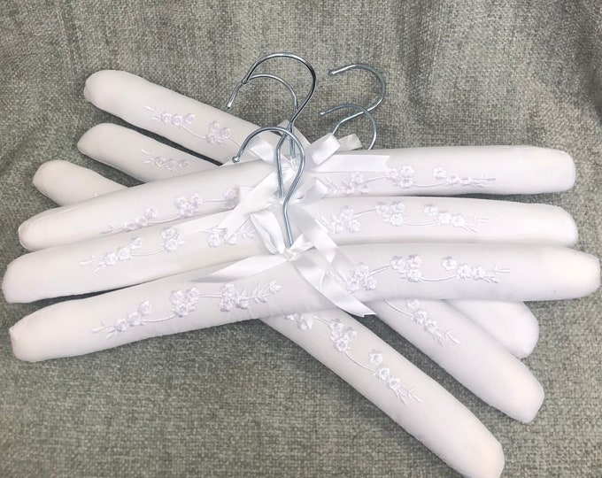 Luxury Padded White Cotton Clothes Hangers With Beautiful Heart and ...