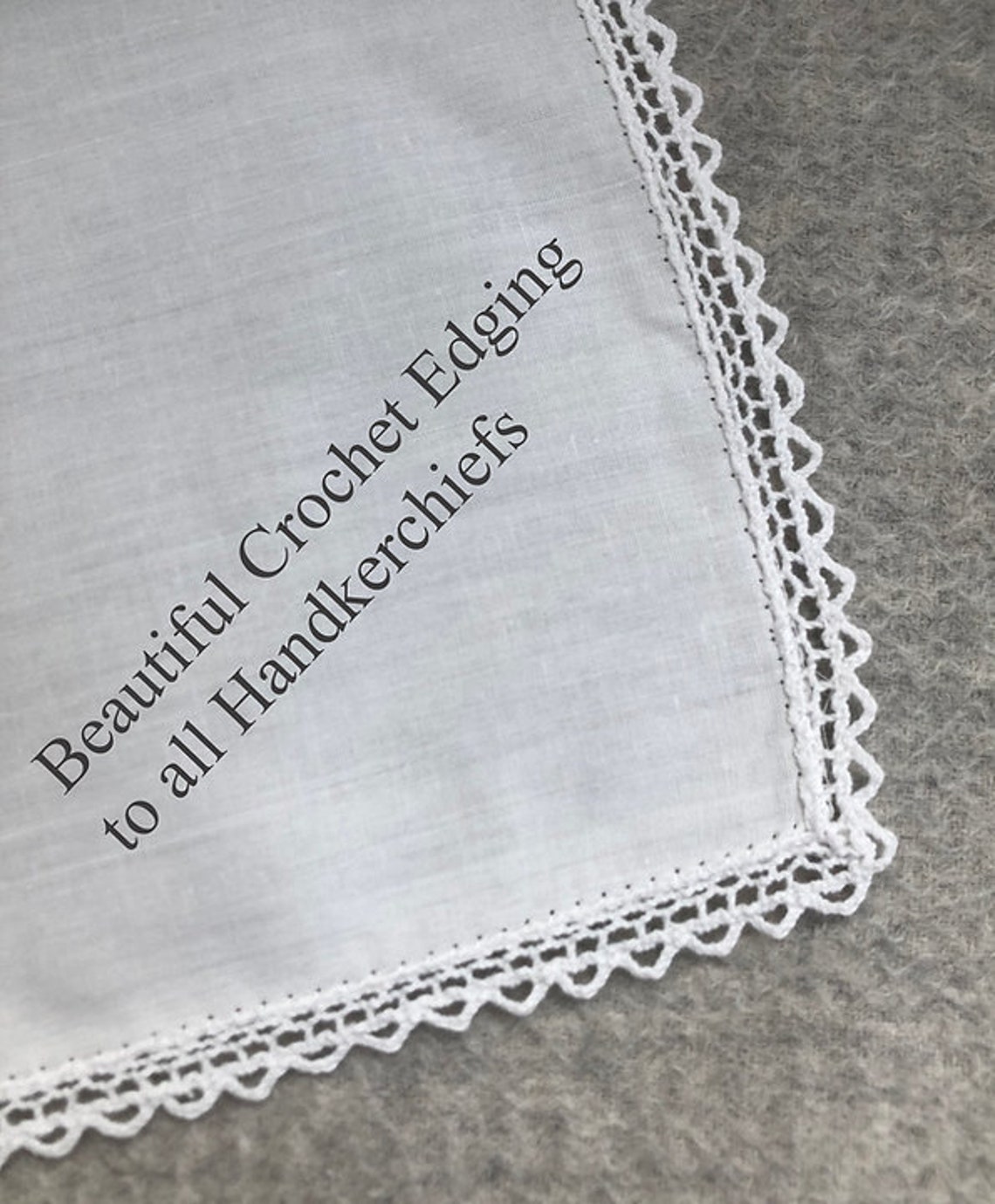 Pack of 5 Beautiful 100% Cotton Ladies Handkerchiefs With Fine Crochet ...